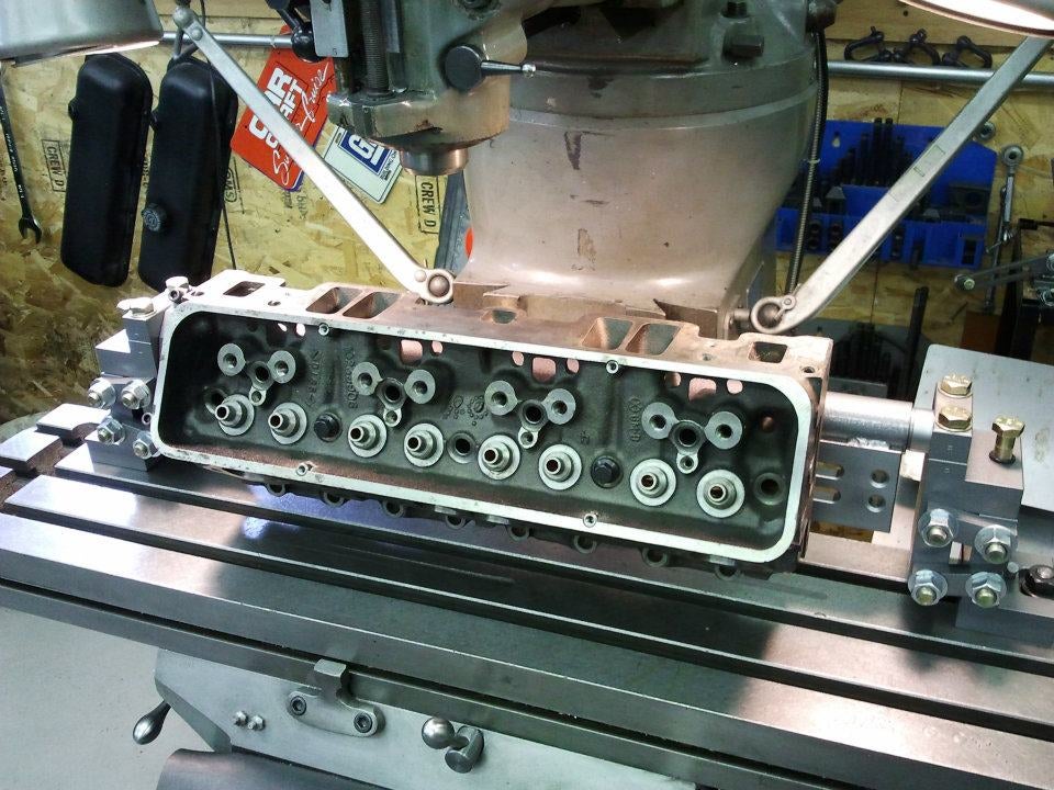 HF-2400 Head Fixture for knee vertical mill Bridgeport cylinder head ...